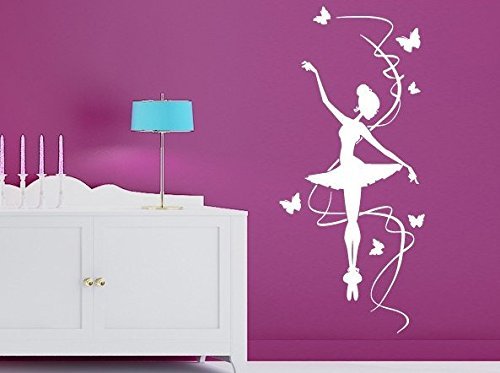 Amazon.com: Ballerina and Butterflys Children Decal Girls Room Boys ...