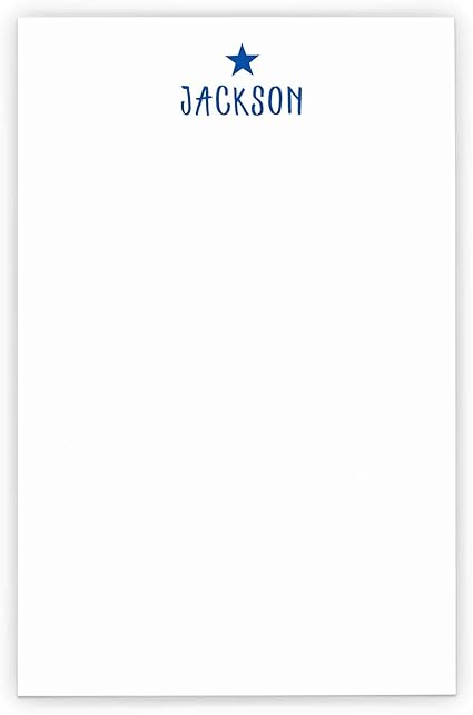 Amazon.com: Simple Star Notepad For Kids,Personalized notepad for boys ...