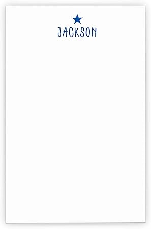 Amazon.com: Simple Star Notepad For Kids,Personalized notepad for boys ...