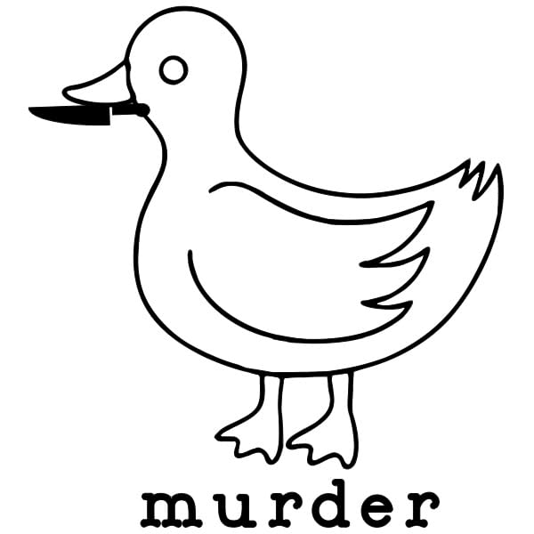 Amazon.com: Murder Duck -Funny Vinyl Decal (Blue, 6") : Automotive
