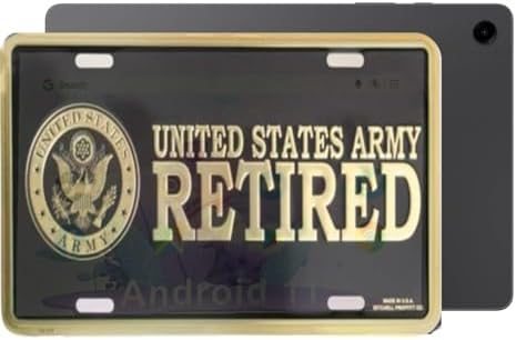 Amazon.com: Combo Laser & Diamond Engraved US Army Retired Tag Vanity ...