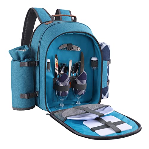 Apollo Walker Picnic Backpack Set for 2 Person with Cooler Compartment ...