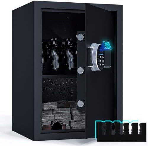 Biometric Fingerprint Safe Box, 1.42 Cubic Feet Smart Safes Modern ...