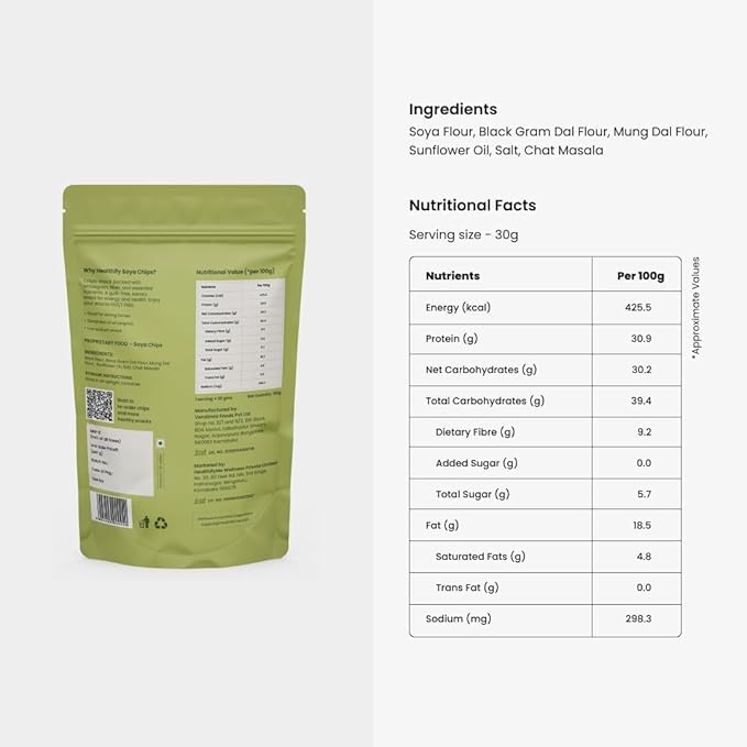HealthifyMe Soya Chips 100gms - Lip smacking, crispy and nutritious ...
