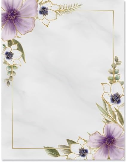 Amazon.com : PaperDirect Golden Touch Violet Stationery, Letters, Cards ...