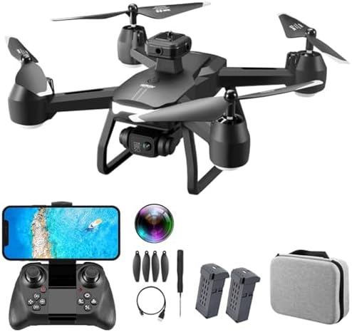 Amazon.com: S116 MAX Brushless Optical Flow Remote Control Drone Dual ...