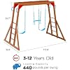 Amazon.com: Dolphin Playground Wooden Swing Sets for Backyard with ...