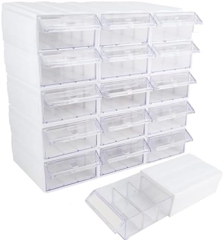 Amazon.com: Goaste 9 Pack Drawer Stacking Storage Cabinet, Plastic ...