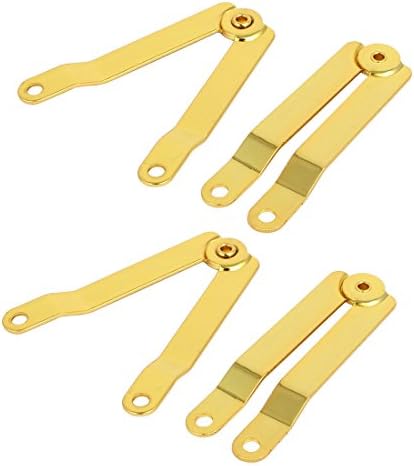 uxcell Jewelry Box Case 1mm Thickness Metal Cover Lid Support Hinges ...