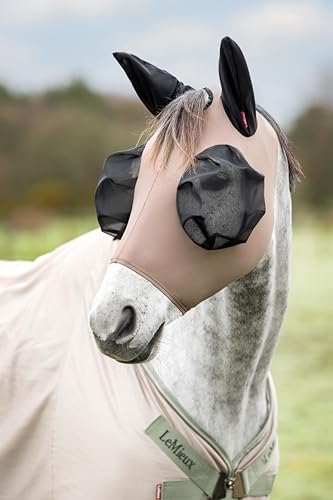 LeMieux Bug Relief Half Fly Mask - Pull On Design - Four Way Stretch ...