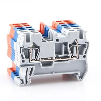10pcs Din Rail Terminal Block ST-2.5 Pull Type Spring Connection ...