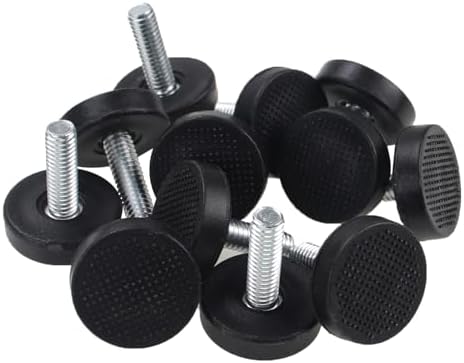 Nihfien 12 Pcs M6 Adjustable Furniture Leveler, Rubber Leveling Feet ...