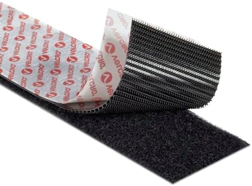 Velcro® Hook and Loop PS14 Self Adhesive Sticky Back Tape Fastener in Black 50MM Wide - 5CM Wide ...