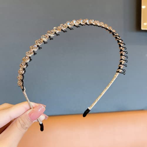 Amazon.com : Qazuoik 2 Pack Hairpin Headbands For Women,Light Luxury ...