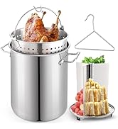 Amazon.com: ARC 40QT Turkey Fryer Pot With Basket Kit, Stainless Steel ...