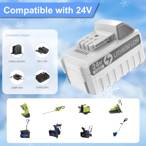 Snapklik.com : 24V Li-ion Battery 60Ah Replacement For Snow Joe + Sun ...