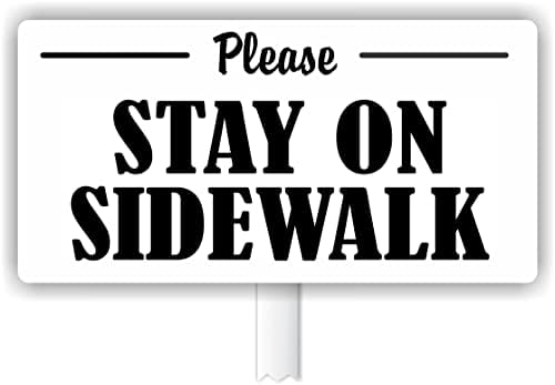 Amazon.com : Please Stay on Sidewalk. Yard Sign for Pathway, Driveway ...