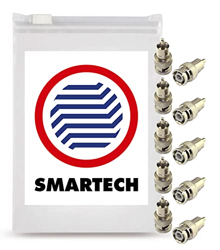 SMARTECH Bnc Male To Rca Female Connector – Coaxial Connector Adapter ...