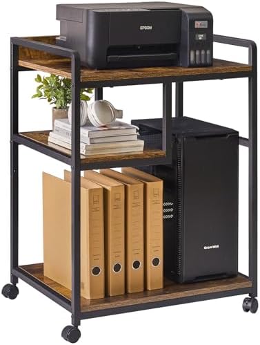 Amazon.com: IBUYKE Mobile Printer Stand with Wheels,Large Printer Table ...