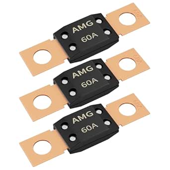 Joinfworld 60A MEGA Fuse, High Current Bolt Mount Automotive 60 Amp ...