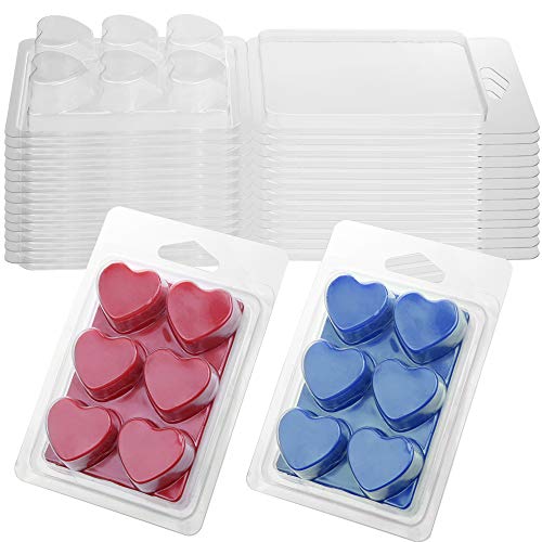 Snapklik.com : Wax Melt Containers-6 Cavity Clear Empty Plastic Wax ...