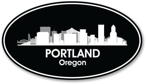 Amazon.com: Portland Oregon Oval Vinyl Sticker - Car Window Bumper ...