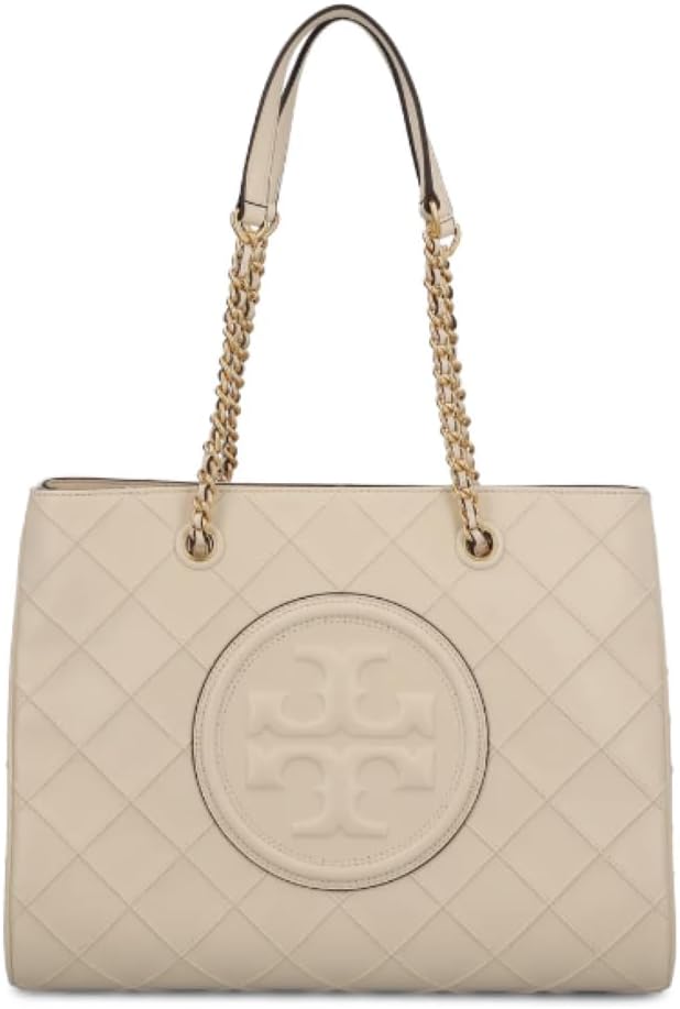 Amazon.com: Tory Burch Women's Fleming Soft Chain Tote New Cream ...