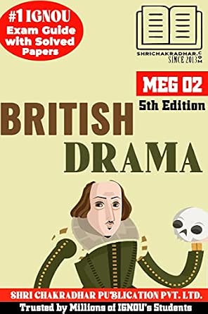 Buy IGNOU MEG 2 Previous Year Solved Question Paper British Drama (June ...