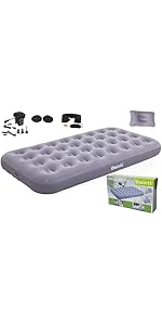 Amazon.com: Onirii Twin Air Mattress Bed with Built in Pump,16 Inches High Airbed Inflatable ...