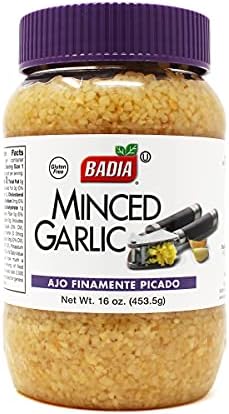 Amazon.com : Badia Minced Garlic in Water, 16 oz - Fresh Minced Garlic ...