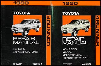 1990 Toyota 4Runner Repair Shop Manual Set Original: Toyota, Toyota ...