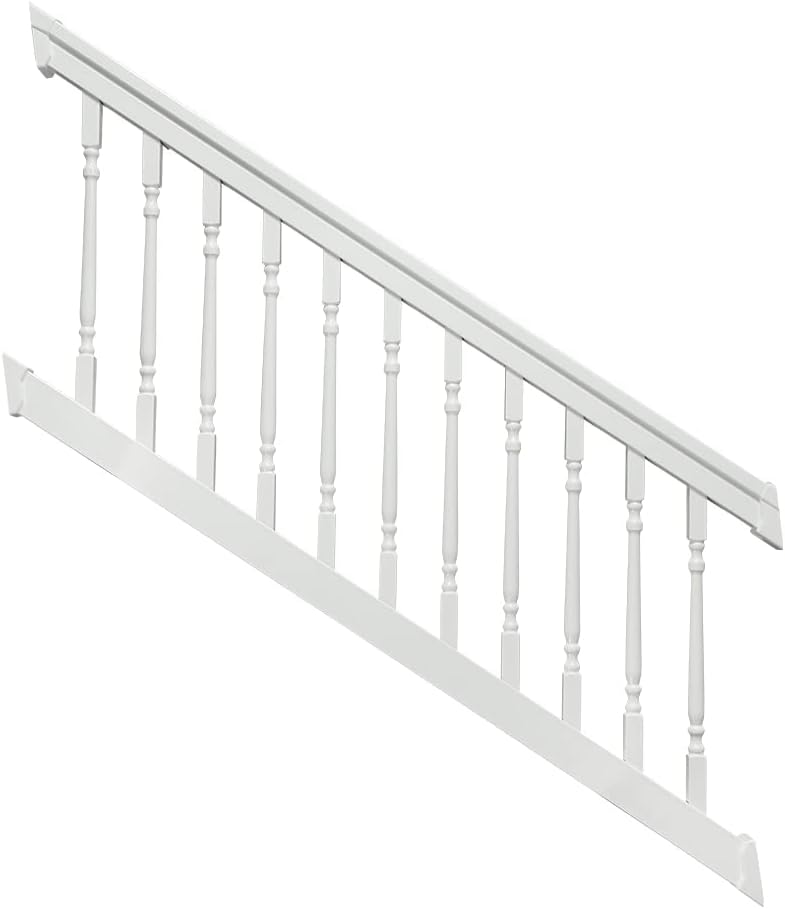Fypon Premium Stair Kit for Colonial Spindles | 6' System with 36 ...
