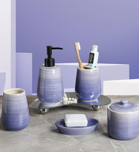 Amazon.com: Motifeur Bathroom Accessories Set, 5-Piece Ceramic Bath ...