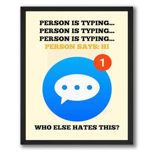 Amazon.com: InkFlow Posters Typing Chat Humor Poster - Message Bubble ...