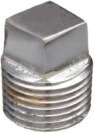 Chrome Plated Brass Pipe Fitting, Square Head Solid Plug, 1/2" NPT Male: Industrial Pipe ...
