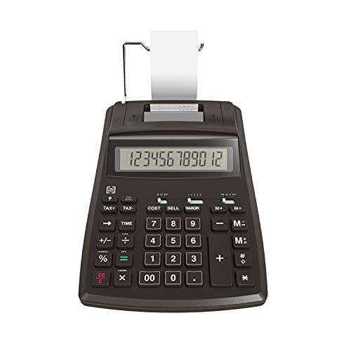 TRU RED TR44780 TR44780 12-Digit Desktop Printing Calculator, Black ...