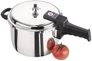 Innova Stainless Steel 6-Quart Pressure Cooker with Steamer Insert and ...