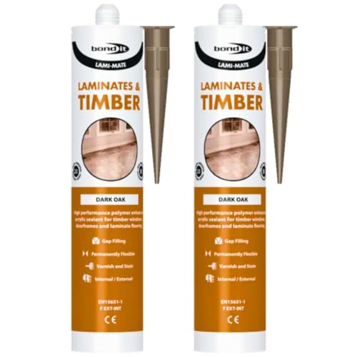 Lami Mate Flexible Sealant | Floorboard Gap Filler | Dark Oak | Bond it ...