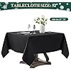 Amazon.com: Aocoz Square Tablecloth 52 x 52 Inch Black 8 Pack ...