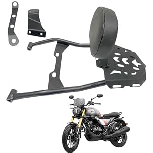 Dhe Best Bike Black Cushion Adjustable Passenger Backrest/Back Rest ...