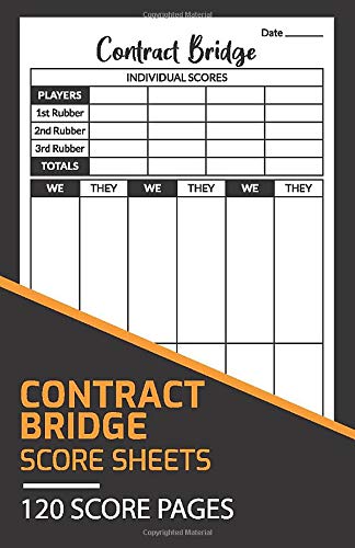 Contract Bridge Score Sheets: Personal Scoresheet Record Book, Score ...