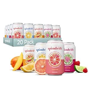 Amazon.com: Spindrift Sparkling Water, 4 Flavor Variety Pack, Made with Real Squeezed Fruit, 12 ...