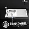 Hindware Kitchen Sink 32"x20"x8"| 304 Grade Stainless Steel | Pressed ...