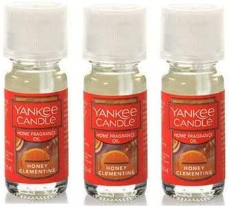 Amazon.com: Yankee Candle 3 Pack Honey Clementine Fragrance Oil .33 Oz ...