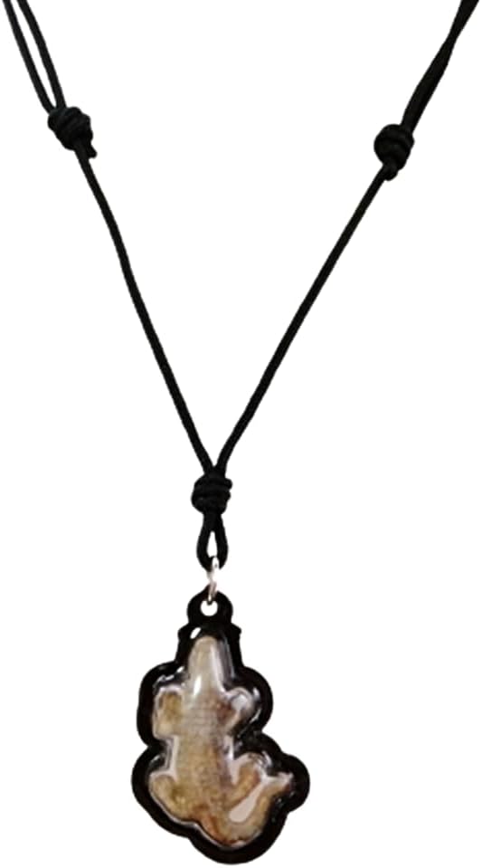 POPPIP Thai Magic Amulet Bronze Crocodile Plastic Case Pendant with 2 ...