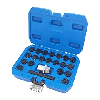 22pcs DIPMOTOR Wheel Lock Key Removal Kit, Wheel Anti-Theft Lock Lug ...