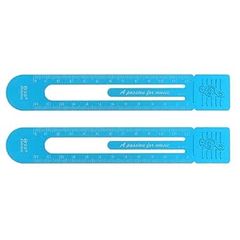 sourcing map 2pcs Straight Ruler 12cm Metric Bookmark Clip Ruler Design ...