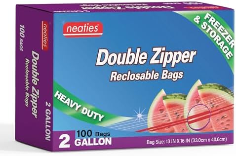 Amazon.com: 30 Count 2 Gallon Freezer Bags, Zipper Plastic Storage Bags ...