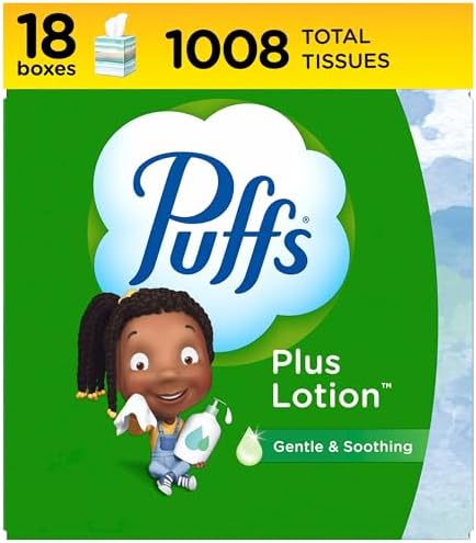 Amazon.com: Puffs Plus Lotion Facial Tissue, 18 Cubes, 56 Tissues Per Box