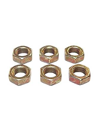 QS Components M8 X 1.25 Metric Steel Left Hand Jam Nut, Yellow Zinc ...